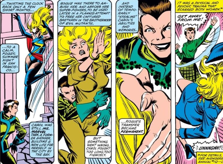 Here’s What Happened Between Captain Marvel & Rogue